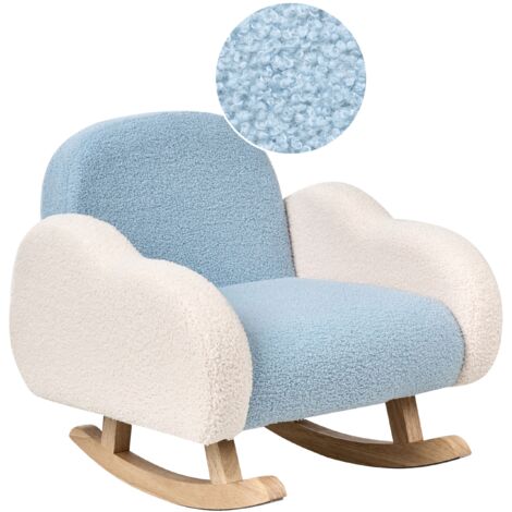 Kids Rocking Chair Cloud SKARE Boucle Light Blue