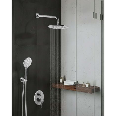 Concealed Shower Set with Rainshower PUELO Silver