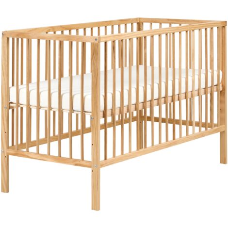 Baby Cot Bed Pine Wood BELENGER 60 x 120 cm Light Brown
