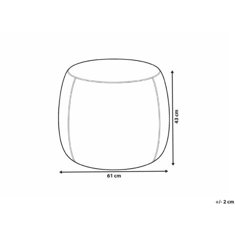 Pouffe ASHTON Light Grey
