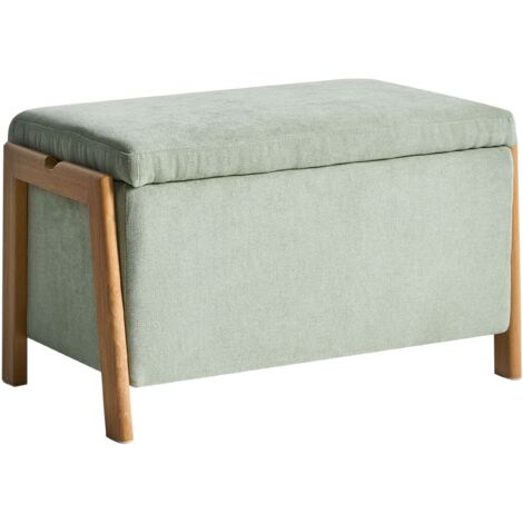 Storage Bench EDLAND Fabric Light Green