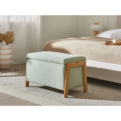 Storage Bench EDLAND Fabric Light Green