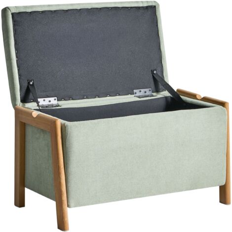 Storage Bench EDLAND Fabric Light Green