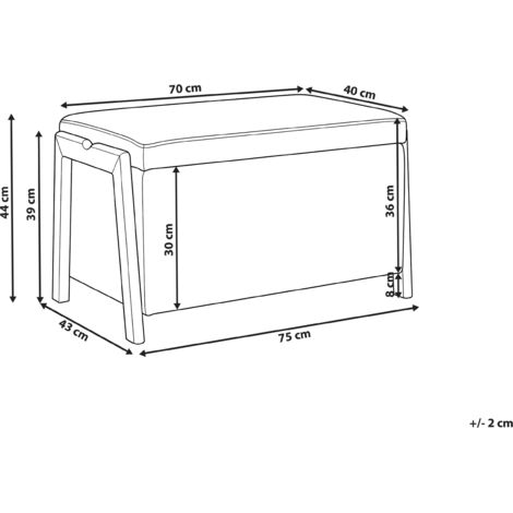 Storage Bench EDLAND Fabric Green