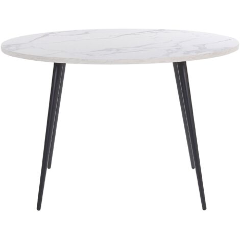 Dining Table ODEON White Marble 120 cm 120 cm