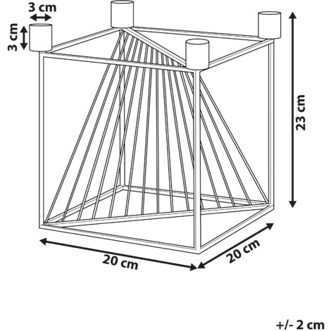 Candle Holder MINDORO Metal 23 cm Gold
