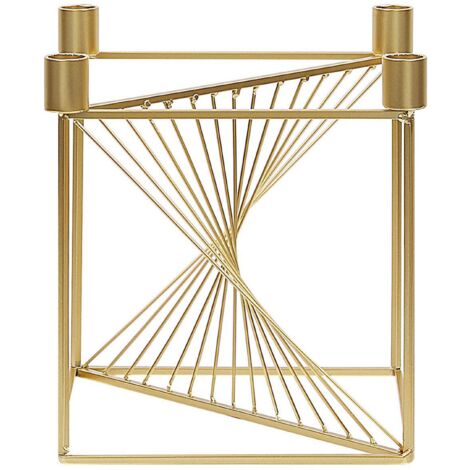 Candle Holder MINDORO Metal 23 cm Gold