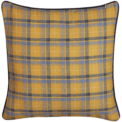 Throw Cushion DICENTRA 45 x 45 cm Yellow Checked