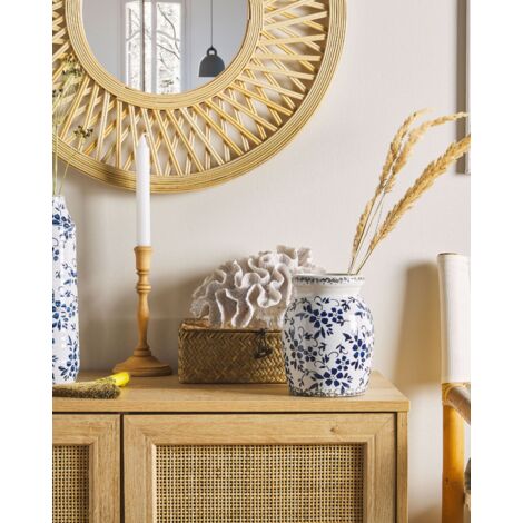 Flower Vase AMIDA Stoneware 18 cm White