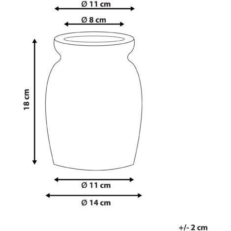 Flower Vase AMIDA Stoneware 18 cm White