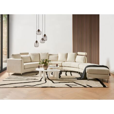 Fabric curved sectional sofa store