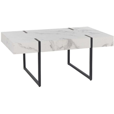 Coffee Table MERCED White Marble