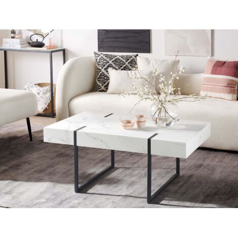 Coffee Table MERCED White Marble