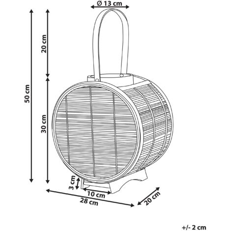 Boho Rattan Candle Lantern with Glass Holder Indoor Accessory ...