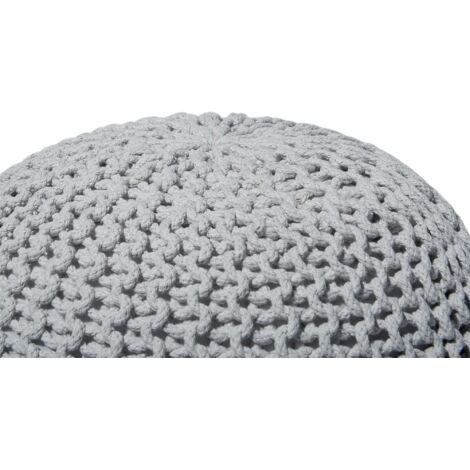 Pouffe CONRAD Cotton Light Grey