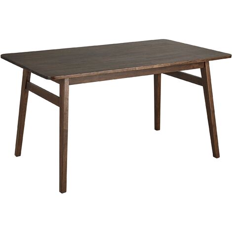 Retro Dining Table 140 x 85 cm Rubberwood Dark Wood Ventera