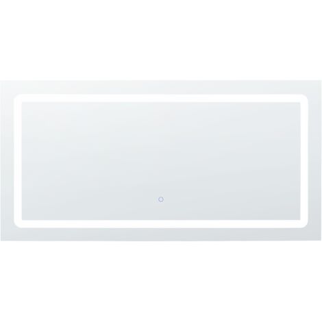 LED Bathroom Mirror BENOUVILLE 120 cm 60 cm Silver