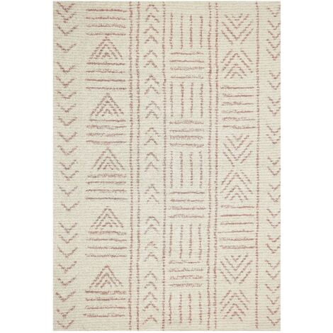 Modern Cotton Rug Geometric Pattern Living Room Area Rug 140x200cm ...