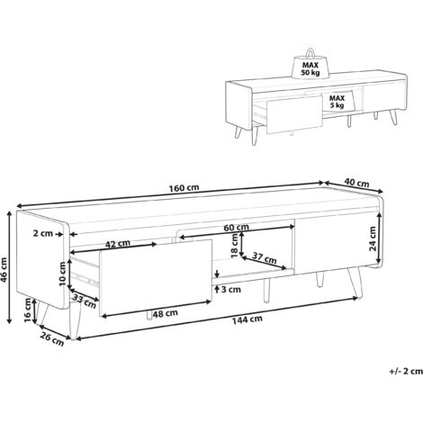 TV Stand CUSTER White