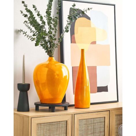 Flower Vase TERRASA Ceramic 37 cm Orange