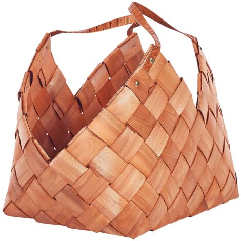 Basket QARA Fir Wood Brown