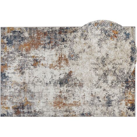 Vintage Retro Distressed Area Rug Living Room Beige Brown 200 x 300 cm ...