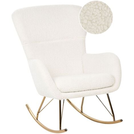 Rocking Chair ANASET Boucle White