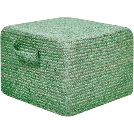 Pouffe DHADAR Jute Green