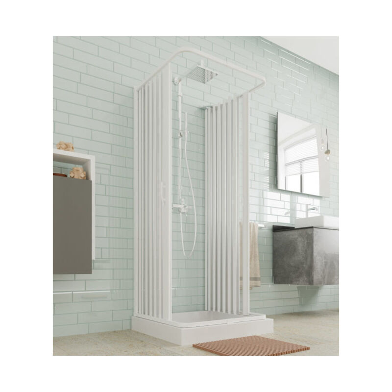 Forte - Box Doccia Delta 100-80 /100-80 /100-80 A Soffietto - Apertura ...