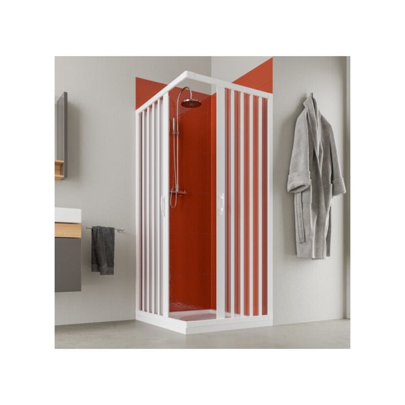 Forte - Box doccia angolare riducibile apertura angolare a soffietto a ...