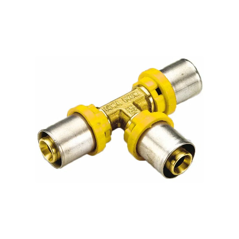 Tiemme - Raccordo A Tee Ridotto Ø20X26X20 Multistrato A Pressare Gas Tiemme - Raccordo A Tee Ridotto Ø20X26X20 Multistrato A Pressare Gas