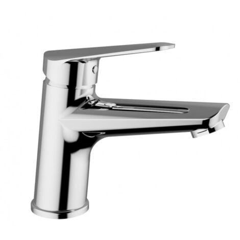 Teorema - Miscelatore Lavabo Cromato Con Piletta A Saltello da 1" 1/4 - Serie: Slyce