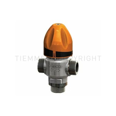 Tiemme - Miscelatore Termostatico 3/4" Maschio 30-55°C Per Impianti Solari Termici