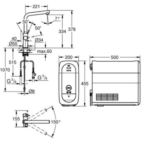 GROHE Blue Home - Kit per Generare Acqua Filtrata e Refrigerata e ...