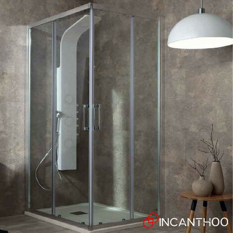 Box Doccia ad Angolo 80x120 cm FLEX - Altezza 200 cm - Doppia Anta ...