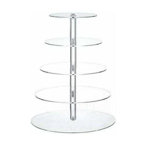 Stand de gâteau Acrylique Rond Cake Stand Transparent Cupcake Stand ...