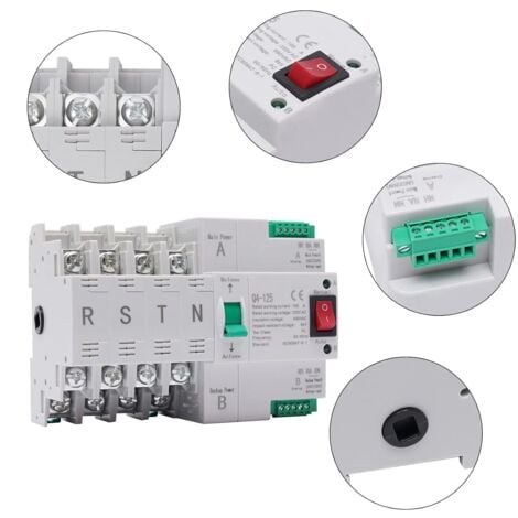 Commutateur de transfert automatique 4P 100A commutateur de transfert automatique à double ...