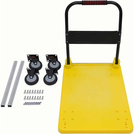 Carry Chariot de transport pliable 400 kg Chariot à plateforme d'aide ...