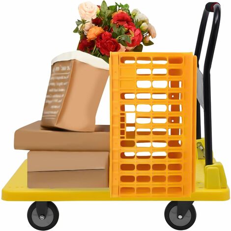 Carry Chariot de transport pliable 400 kg Chariot à plateforme d'aide ...