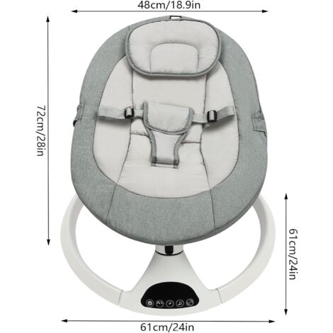 Transat Balancelle,Transat Bebe électrique pour Enfants Jusqu’à 12 kg ...