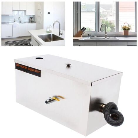 3.5 GPM commercial fat Catcher huile séparateur D'eau cuisine en acier ...