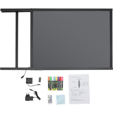 Tableau d'écriture LED - 60 x 80 cm - Tableau publicitaire lumineux ...