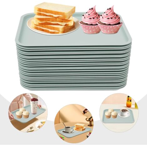 Plateaux de restauration rapide, plateau de service rectangulaire, 24 ...