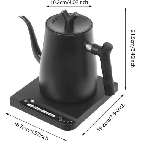 Bouilloire électrique, 1000 W, en acier inoxydable, réglage de la ...