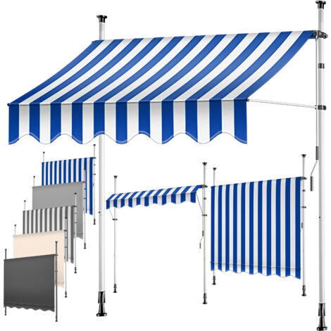 KESSER® Store à pince avec manivelle balcon Store balcon sans percer UV ...