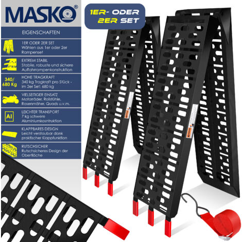 Masko® ALU Rampe d'accès Rampe de chargement Rail de chargement ...