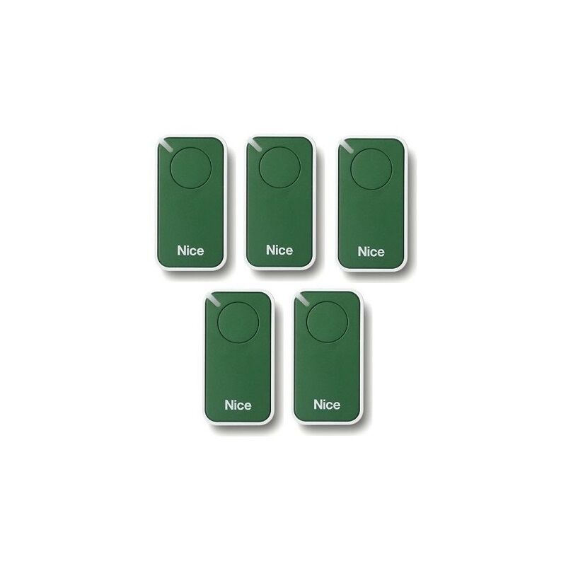 Satz von 5 Fernbedienungen Nice INTI1 Grün - Sender mit Rolling Code ...
