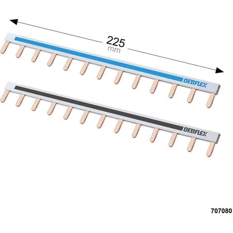 DEBFLEX - 707080 - Peine de conexión Reversible 10mm² Longitud 225mm ...