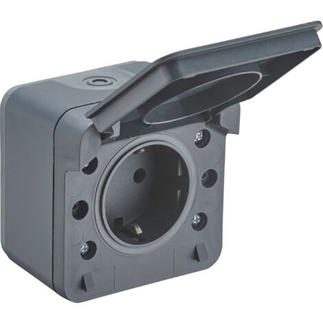 DEBFLEX - 730463 - CYKLONE IP55 Prise SCHUKO Anthracite