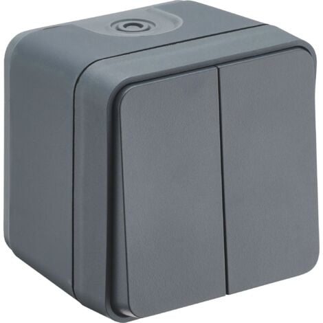 DEBFLEX - 730457 - CYKLONE IP55 Va et Vient Double Anthracite